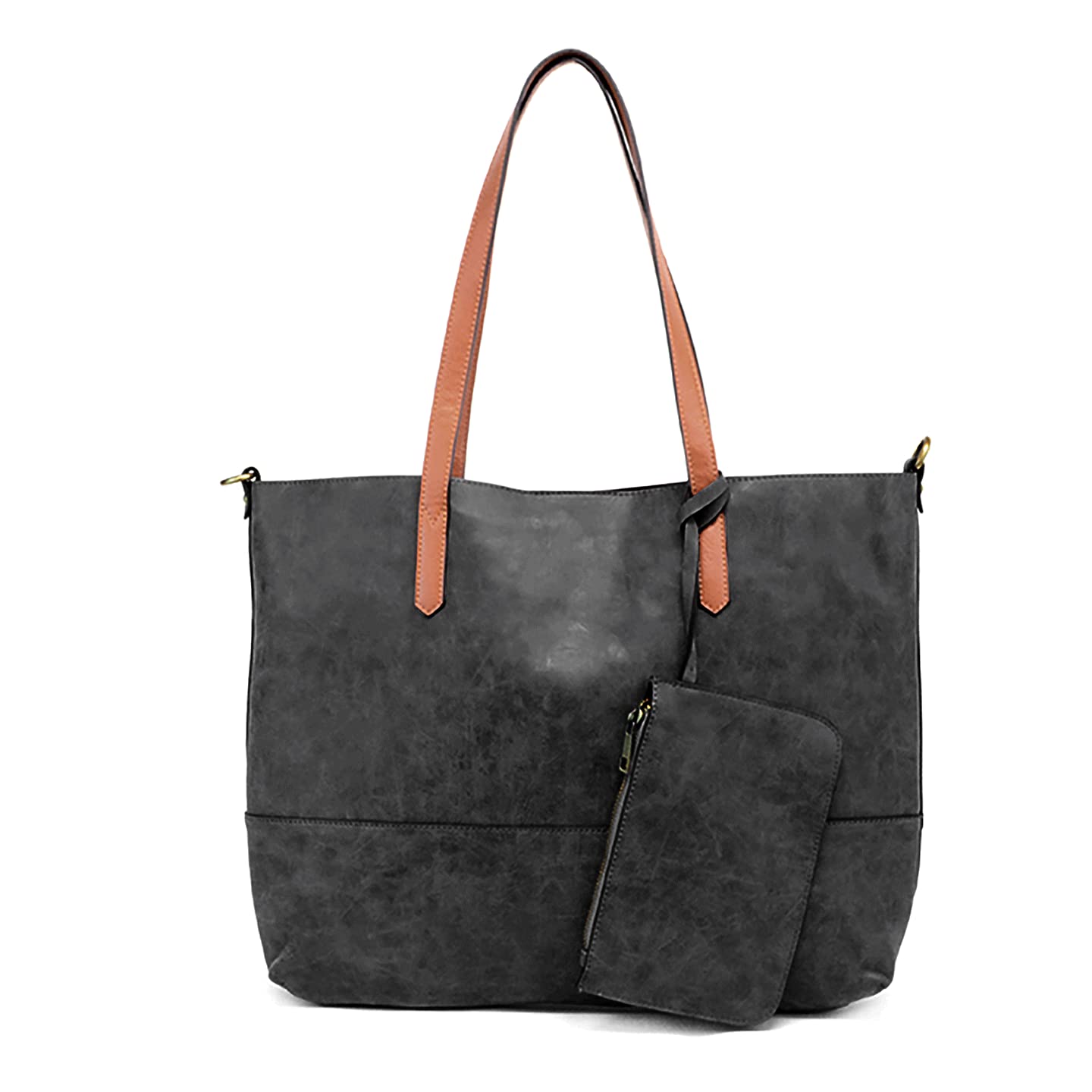 Joy Susan Women's Brushed 3in1 Tote Bucket Handbag