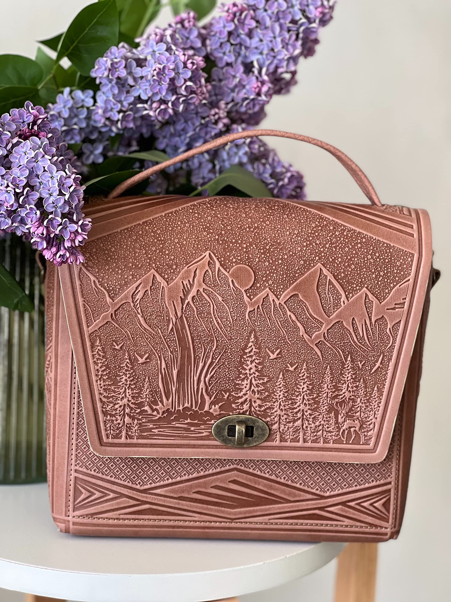 Personalized Genuine Leather Crossbody Handmade Bag for Women - Every Day Use Leather Shoulder Handbags - Vintage Purse Peyzazh Small Create Your Custom Bag