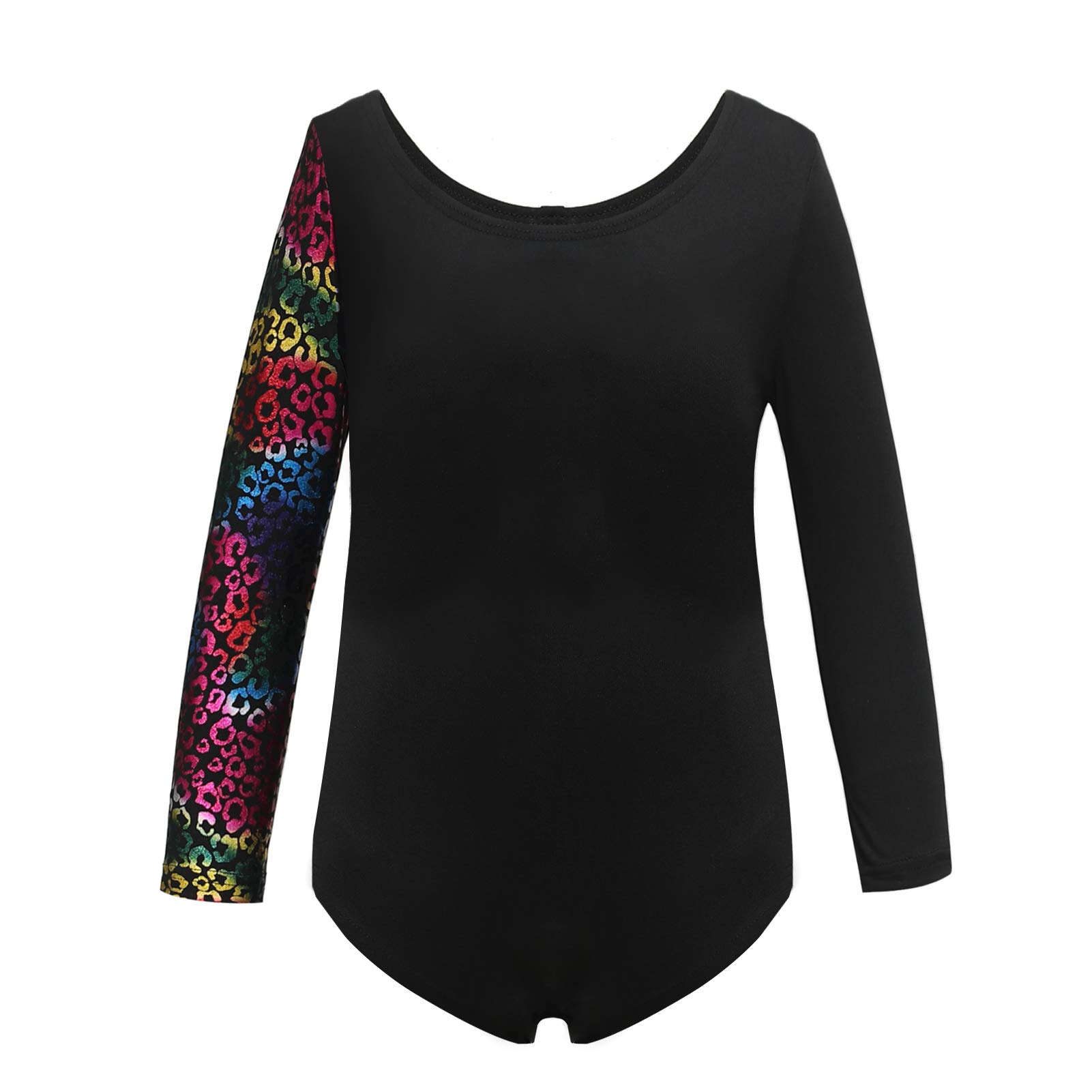 Leotards for Girls Gymnastics Sparkle Leopard Print Ballet Dance Unitards Outfit (10/12Y)
