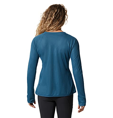 Mountain Hardwear Women's AirMesh Long Sleeve Crew, Caspian, Large