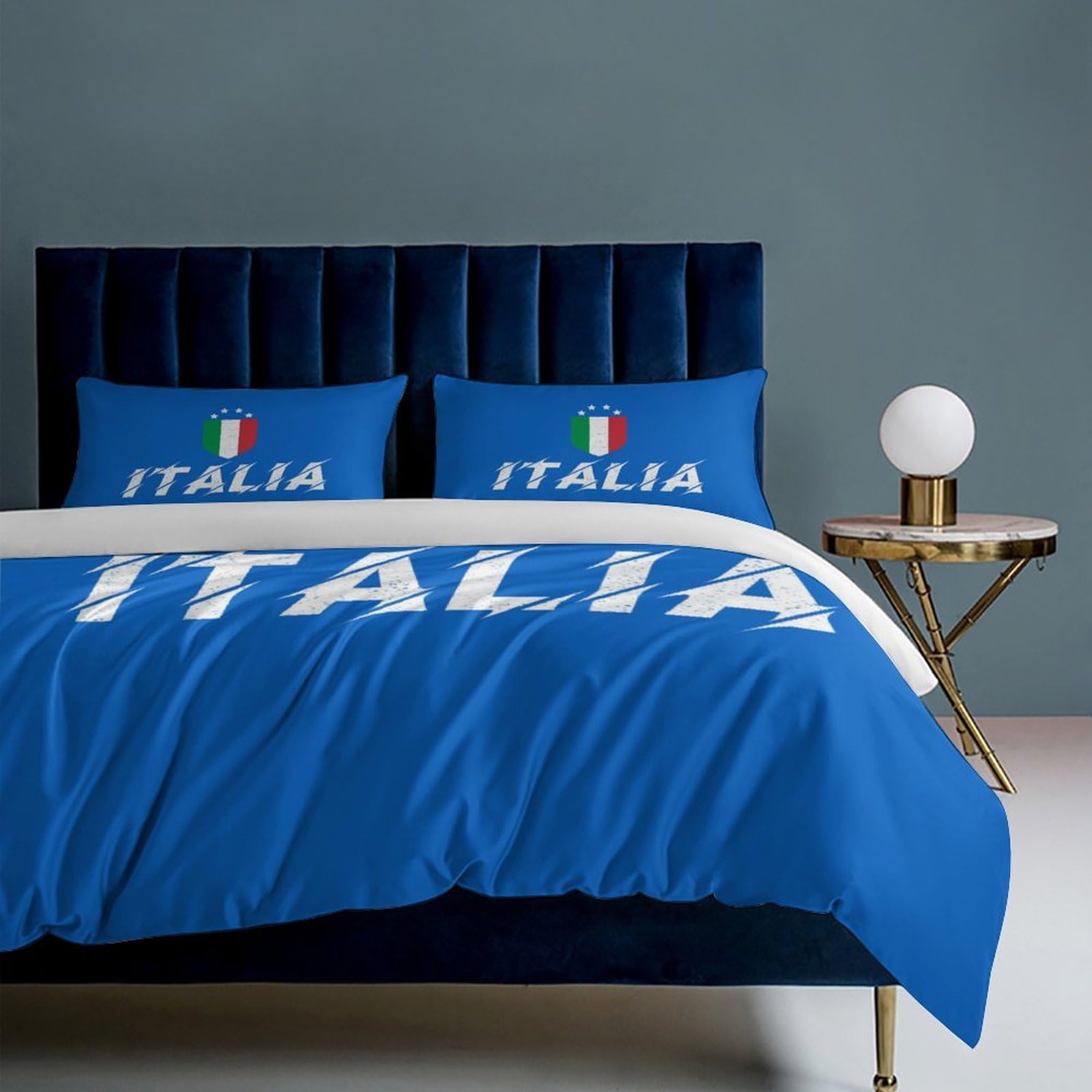 Wvutklf Italian Flag National Bedding Comforter Sets Lightweight Ultra Soft Comforter Bedding Set 3 Pieces (1 Duvet Cover, 2 Pillowcases) with Zipper Closure