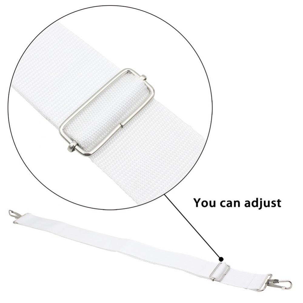 Joleully bass drum straps marching band,Snare Drum Strap,Adjustable Drum Shoulder Sling Strap Belt Musical Percussion Instrument Parts White