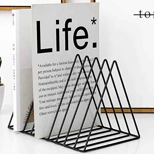 Lawei Set of 2 File Holder Stand 9 Slots Magazine Rack Book Record Holder Triangle Bookshelf Desktop File Organizer Decor Home Office