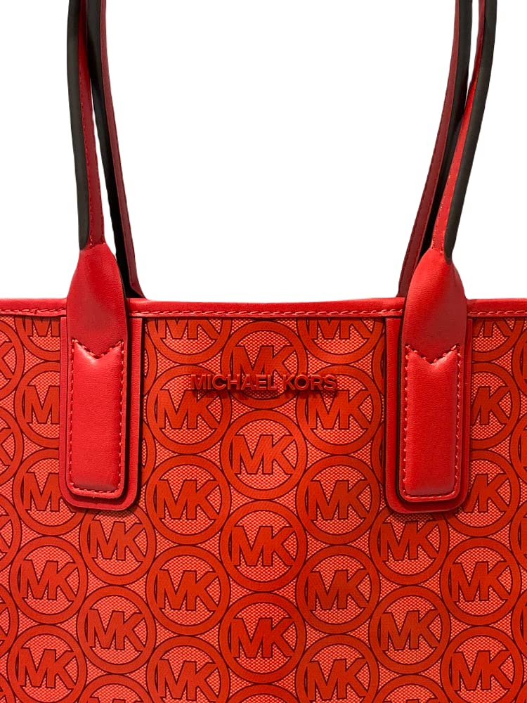 Michael Kors Jodie Medium Logo Tote Shoulder Bag Handbag, Flame/Red