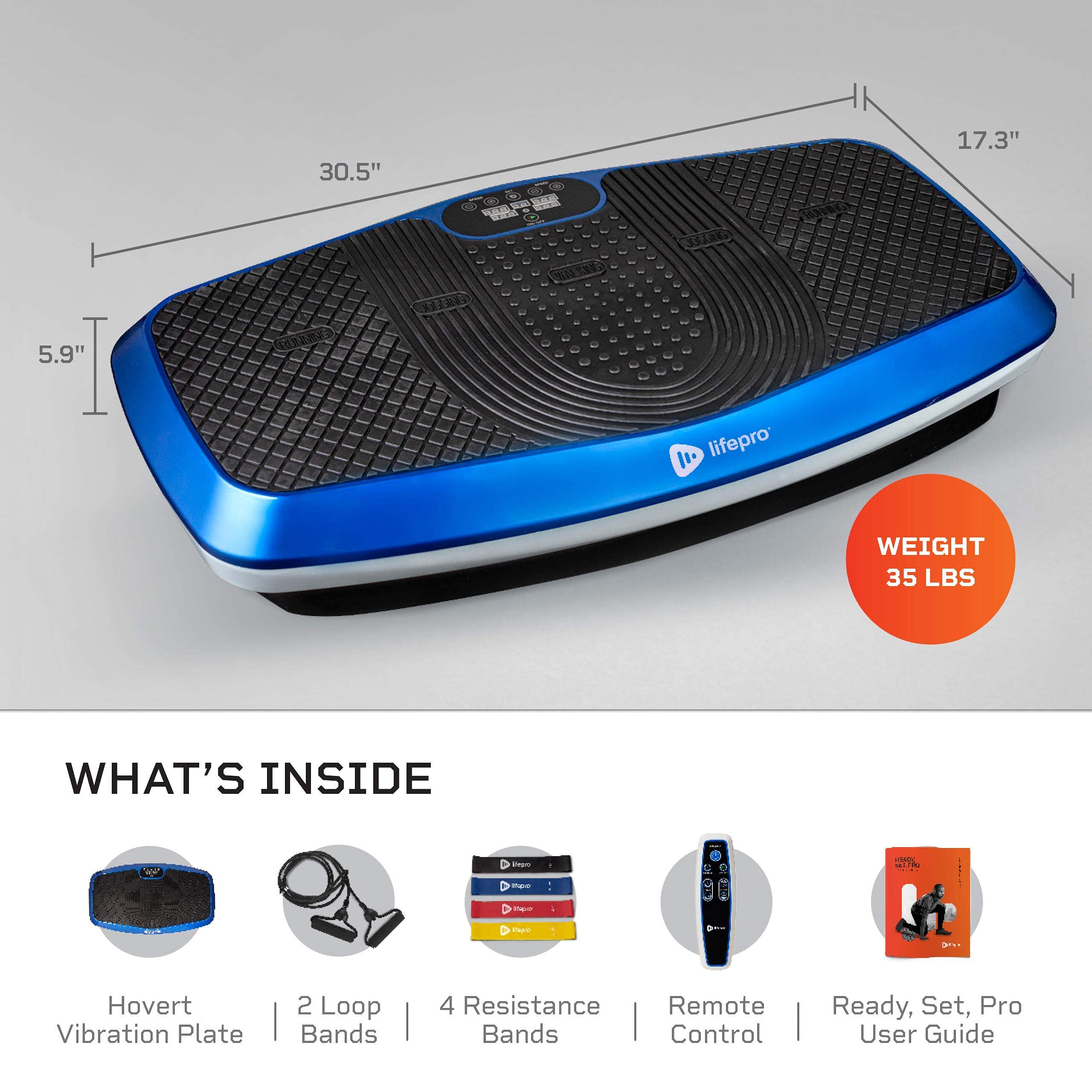 LifePro Hovert 3D Vibration Plate Machine, and Sonic Handheld Percussion Massage Gun Bundle