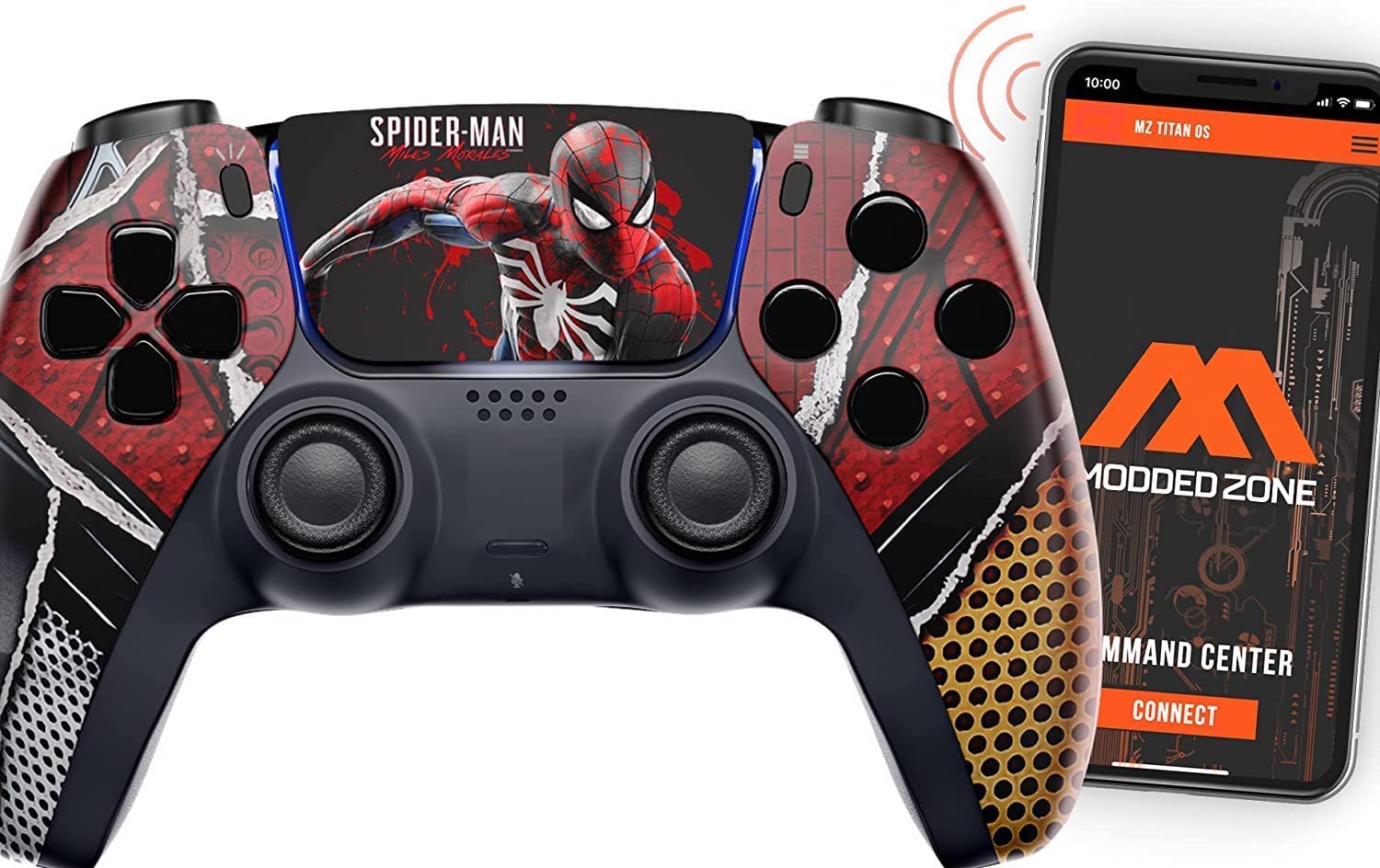MODDEDZONE Handcrafted in USA Custom MODDED Wireless Controller for PS5 and PC - With Unique Smart Mods, Best For FPS Games - Gamepad for PlayStation 5 with Unique Design -