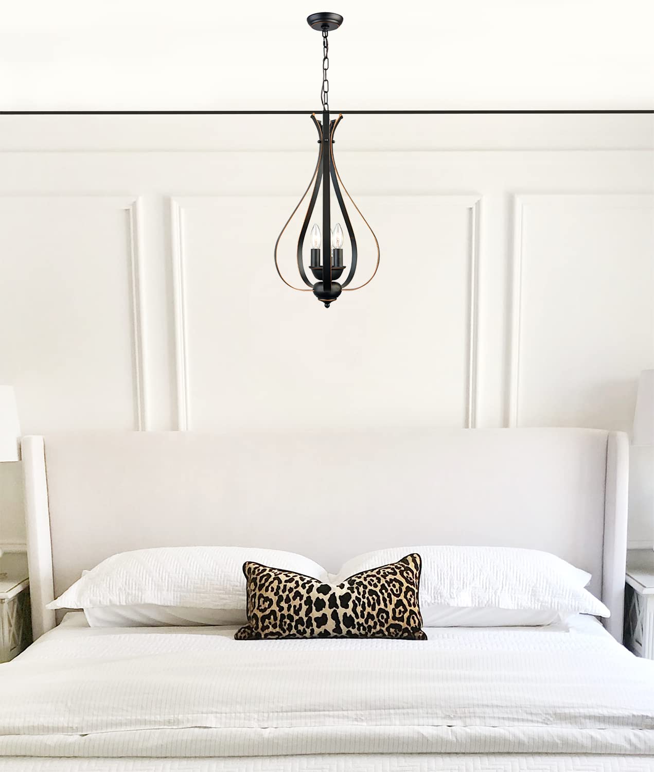 LaLuLa Chandeliers Bronze Chandelier Lighting Modern Farmhouse Chandeliers Rustic Chandelier 3 Light Hanging Light Fixture