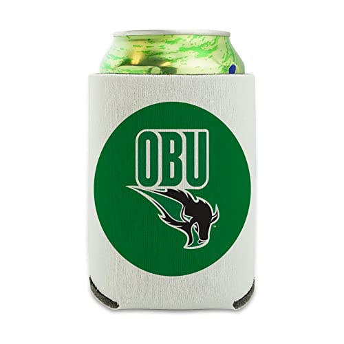 Oklahoma Baptist University Bison Logo Can Cooler - Drink Sleeve Hugger Collapsible Insulator - Beverage Insulated Holder
