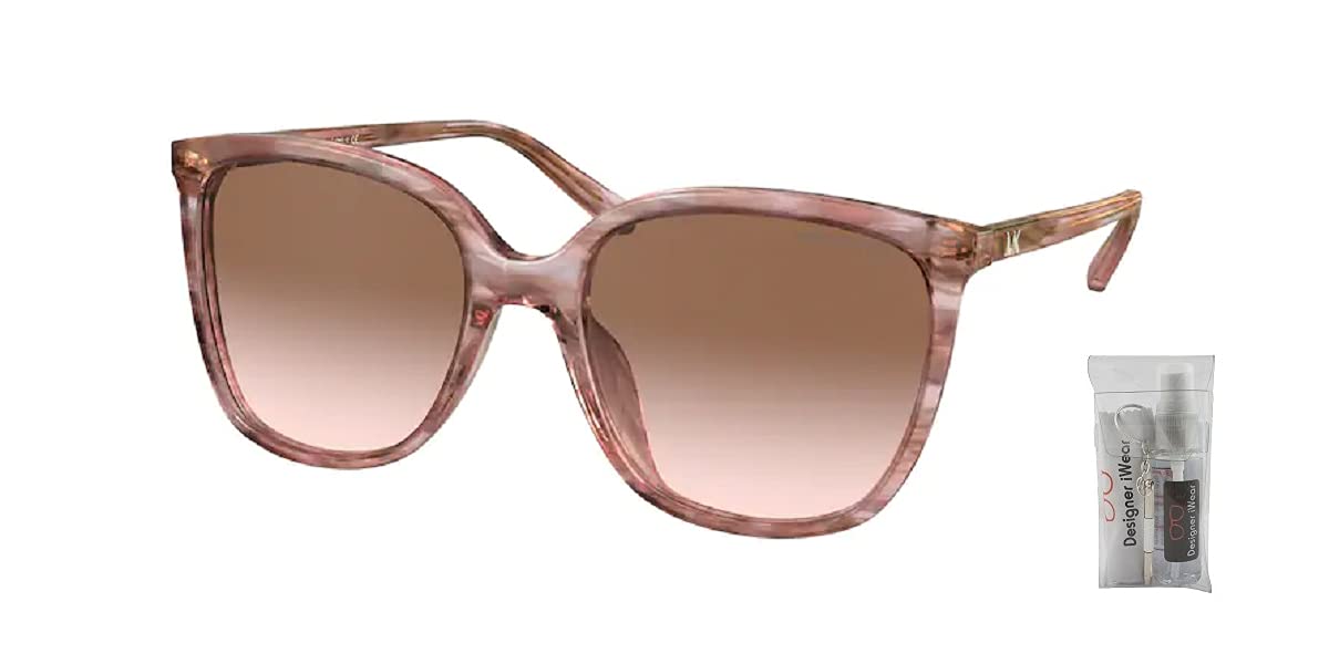Michael Kors MK2137U 317513 57MM Rose Transparent/Brown Pink Gradient Square Sunglasses for Women+ BUNDLE With Designer iWear Eyewear Kit