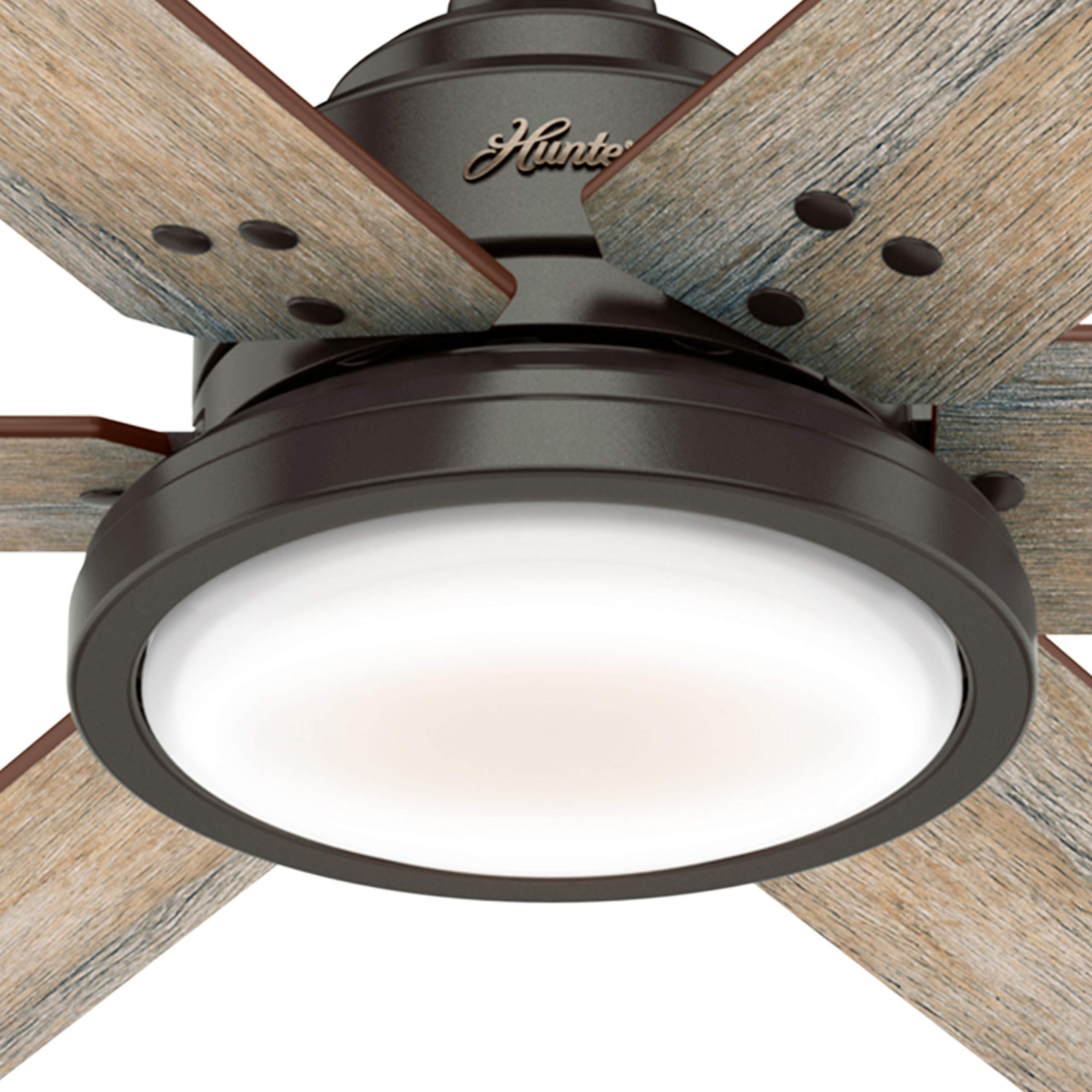 Hunter Fan 60 inch Casual Noble Bronze Indoor Ceiling Fan with Light Kit (Renewed)