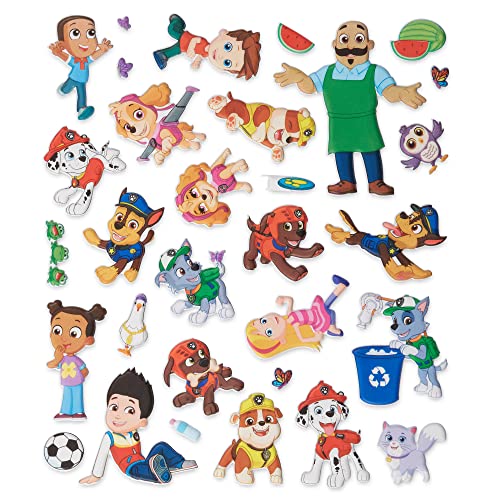 Melissa & Doug PAW Patrol Restickable Puffy Stickers 3-Pack – Adventure Bay, Jake’s Mountain, Jungle - PAW Patrol-Themed Resuable Sticker Activity Sets For Kids