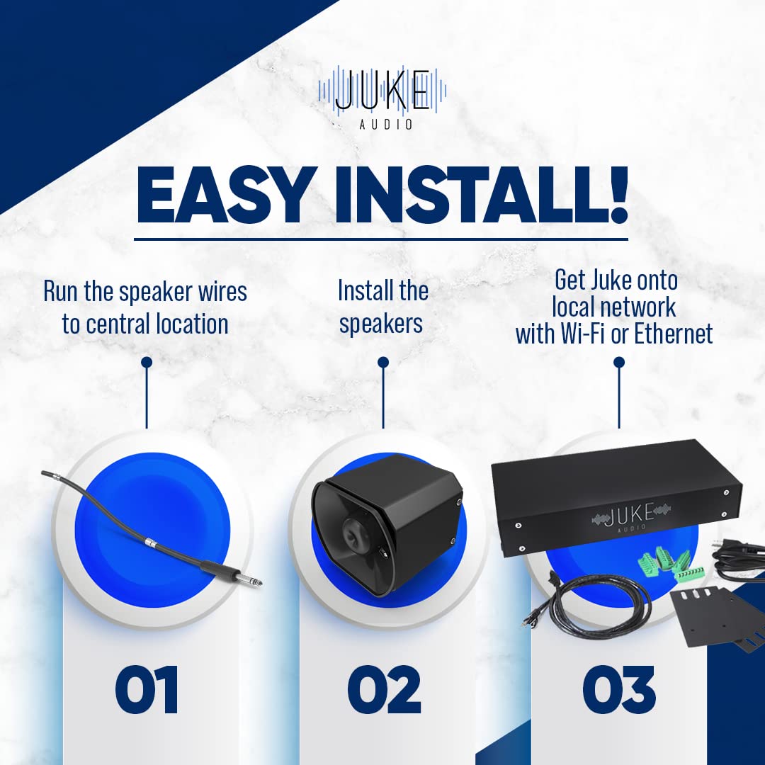 Juke-8 | 8 Zone,16 Channel, Amplifier | Multi-Room Audio Streaming via Airplay, Spotify Connect, DLNA
