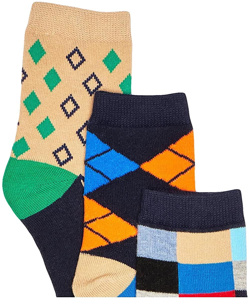 Jefferies Socks boys Fun Colorful Dress Crew 6 Pair Pack Socks, Multi, Medium US