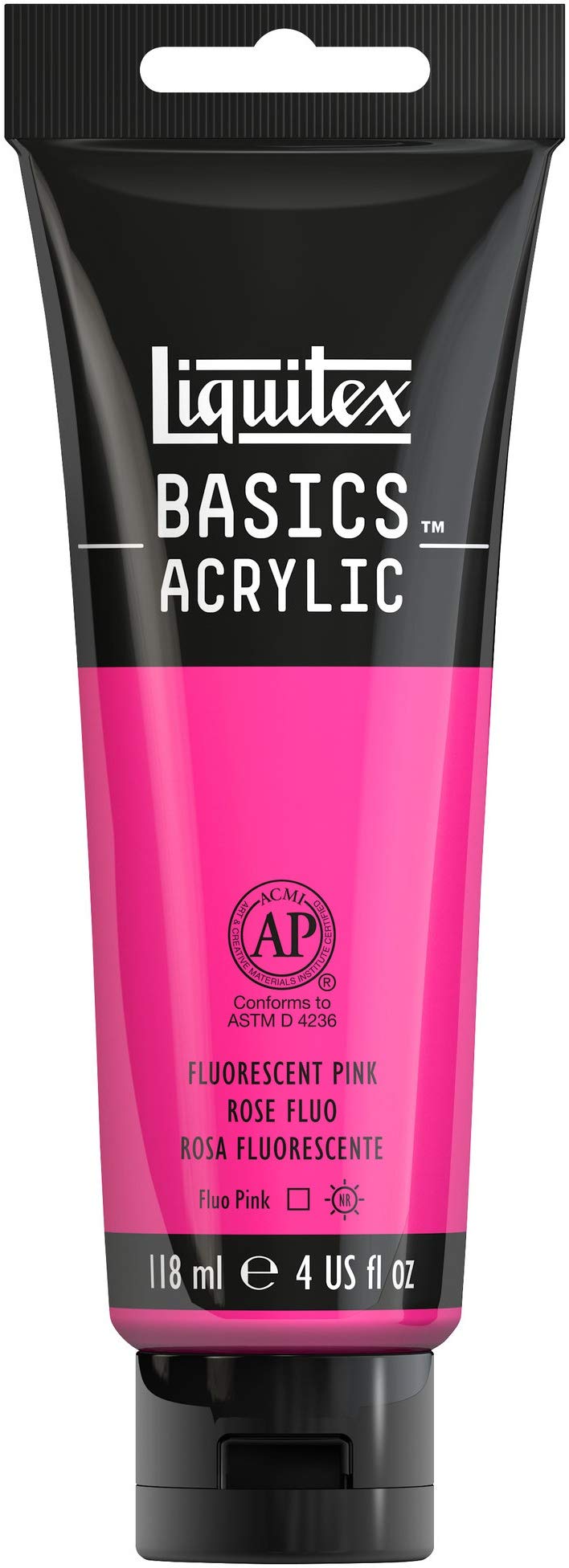 Liquitex Basics Acrylics 4oz Fluorescent Pink3