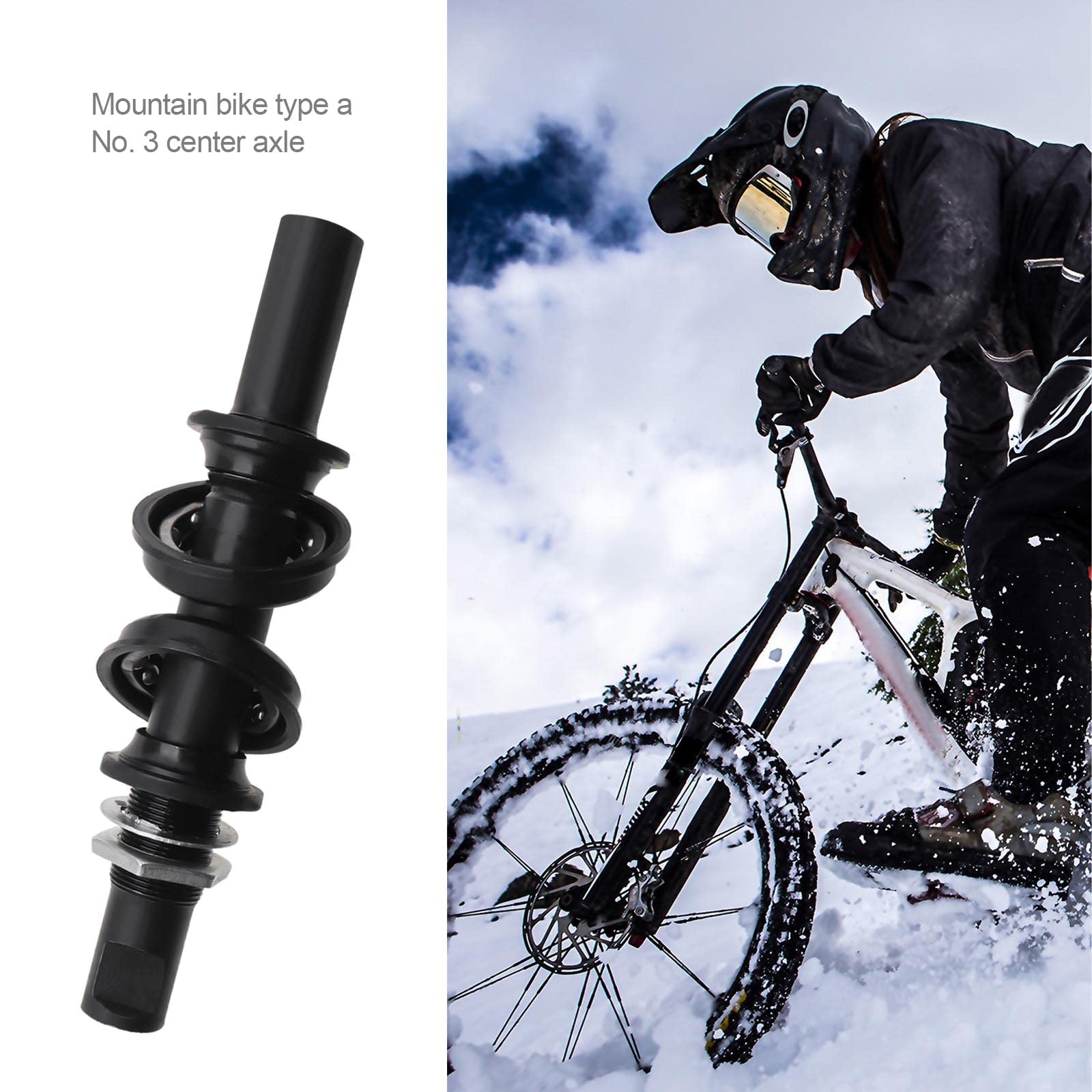 Micro Traders Bottom Bracket Set Mountain Bike Road Bike 148mm Length 15.8 Diameter Bottom Bracket Set with Bottom Bracket Cup Ball Bearing