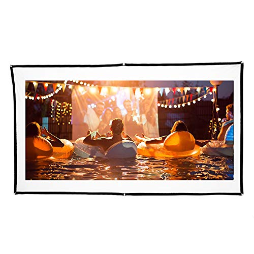 KXDTZ 60β 72β 84'' Portable Projector Screen 16:9 White 84 Inch Diagonal Video Projection Screen Foldable Wall Mounted (Size : 84 inch)