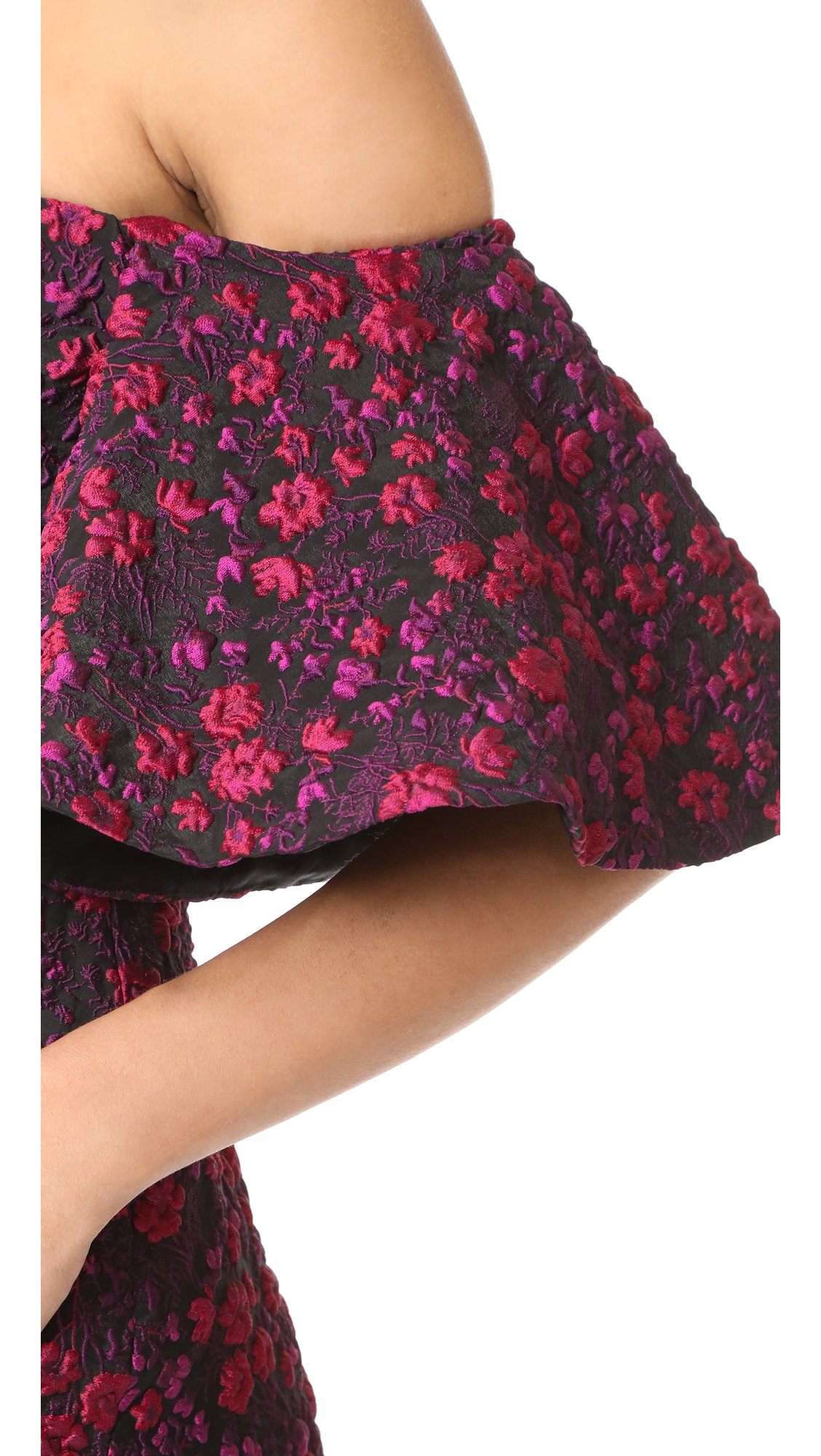 Jill Jill Stuart Women's Off The Shoulder Flounce Dress, red/Violet, 0