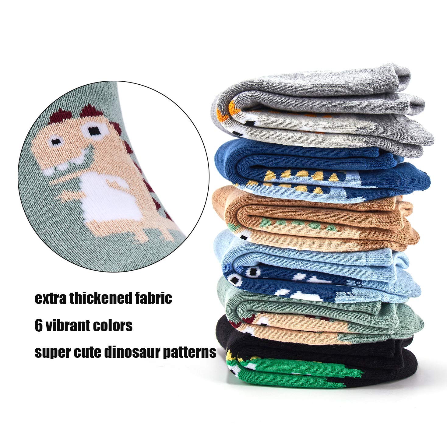 HowJoJo Big Boys Thick Cotton Socks Kids Warm Socks Winter Thermal Crew Socks 8-10 Years