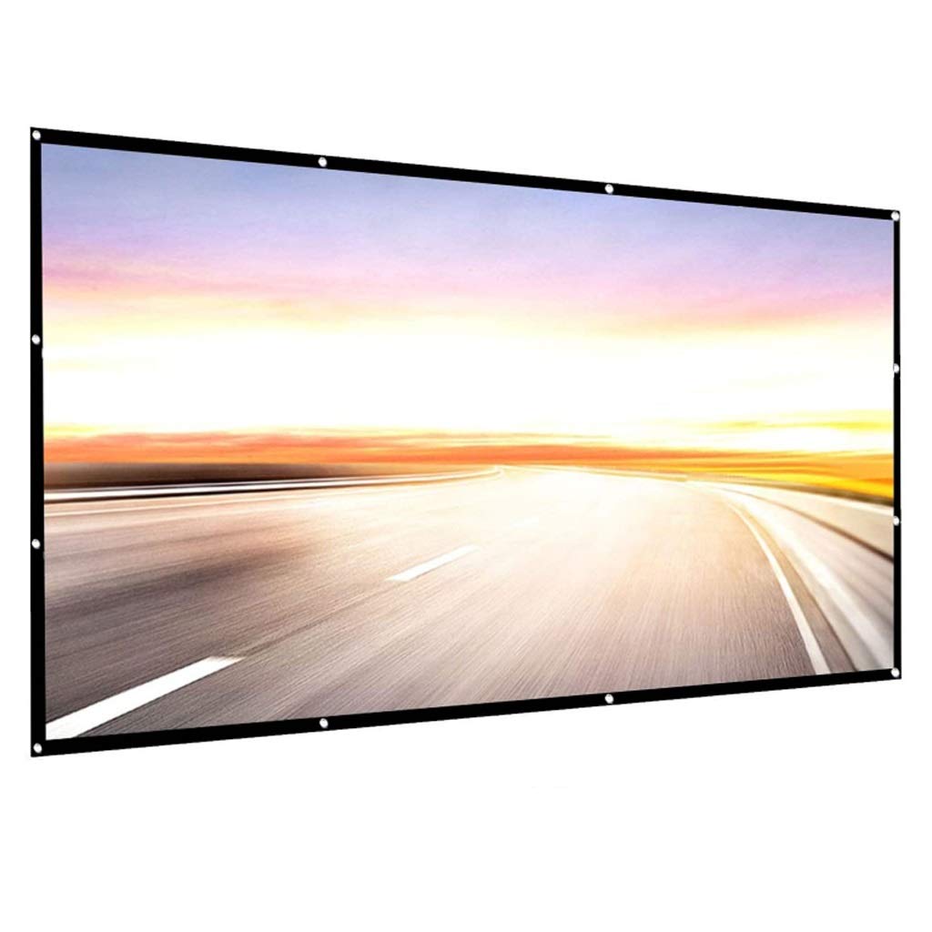 KXDTZ Projector Screen 150 Inch 16:9 Foldable Anti-Crease Portable Projection Movies Home Outdoor Office