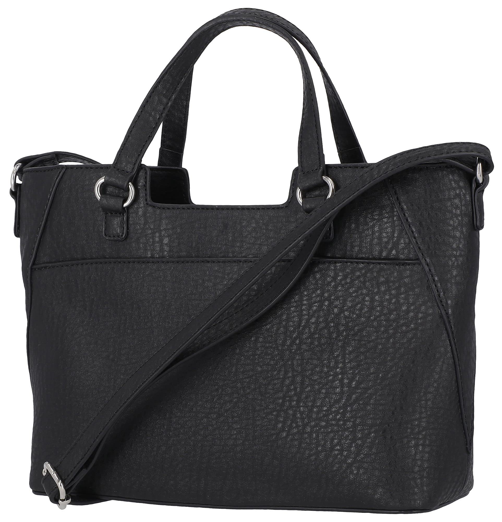 MultiSac Macon Solid Vegan Leather Satchel Crossbody Bag Black