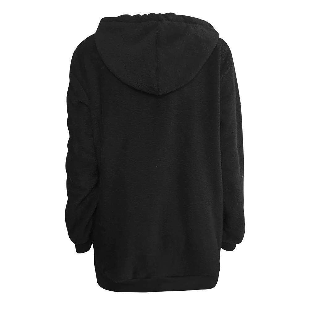 KYLEON Women's Oversized Sherpa Fuzzy Pullover Hoodie with Pockets Sweatshirt Long Sleeve Outwear Coat Sweaters Blouse Tops