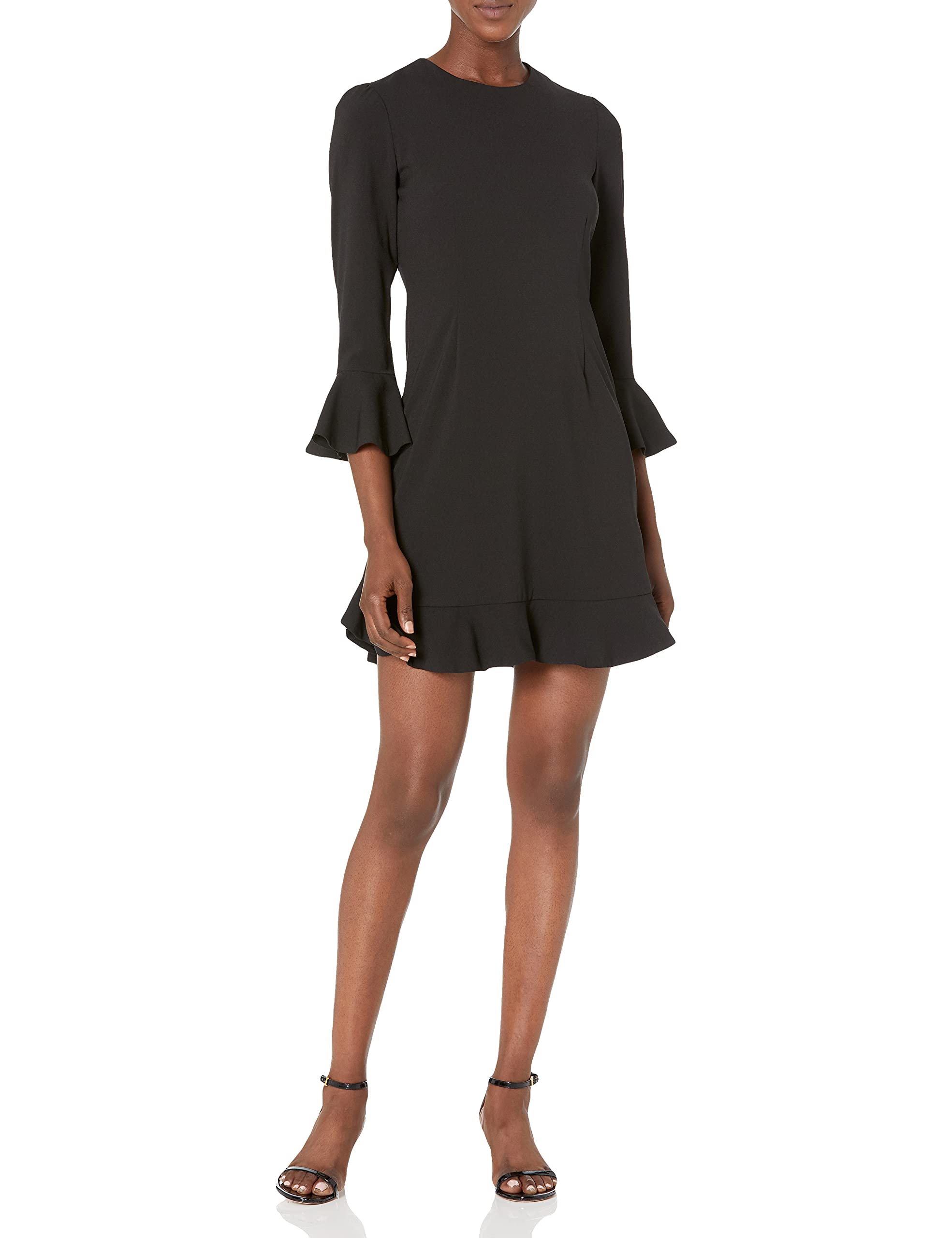Jill Jill Stuart Women's Ruffle Sleeve Detail Dress, Black, 2