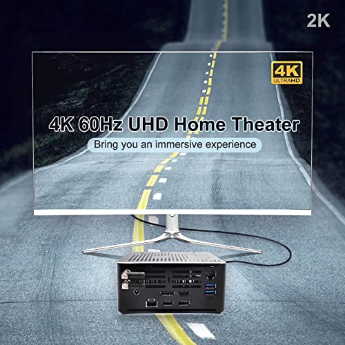Mini Desktop Computer 9880H i9 Mini PC Windows 11 2*Gigabit Ethernet 16GB RAM 512GB NVME SSD Micro PC with UHD Graphics 630 Support 4K Dual Display WiFi BT4.2 Virtualization Technology UEFI Boot