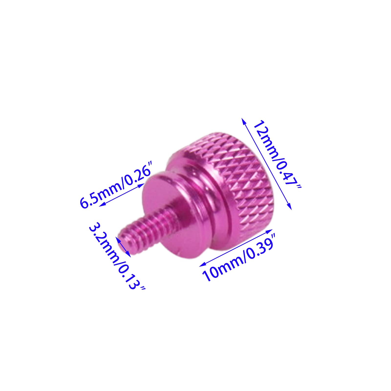 UTALIND 10 Pcs Anodized Aluminum Computer Case Thumbscrews(6-32 Thread), Fully Threaded Knurled Thumbscrews for Computer Cover, PCI Slot, Hard Drives(Rose Red)