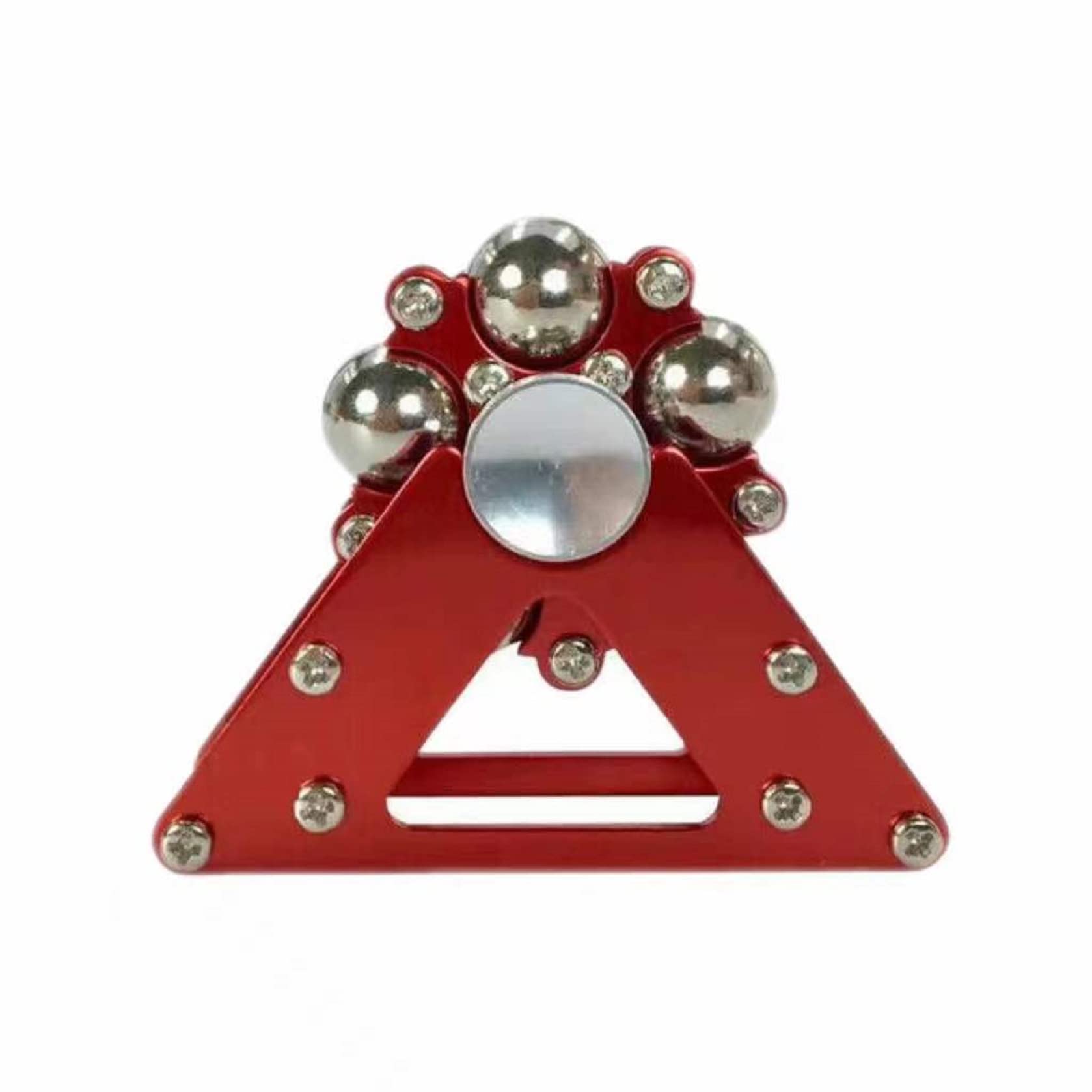 New Ferris Wheel Planet Cool Desktop Ornament, Metal Frame Stainless Steel Smooth Bearing, Space Silver, Leisure Entertainment Spinning Decompression Gift Gyro Toy (red)