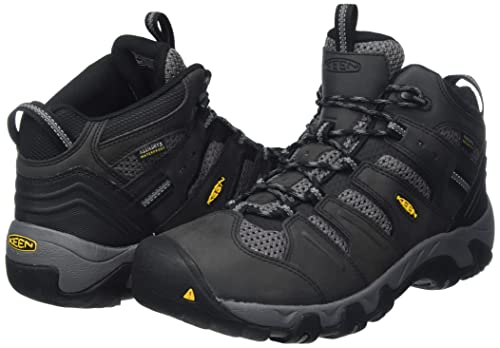 KEEN Men's Koven MID WP-M Hiking Boots, Black Steel Grey, 9