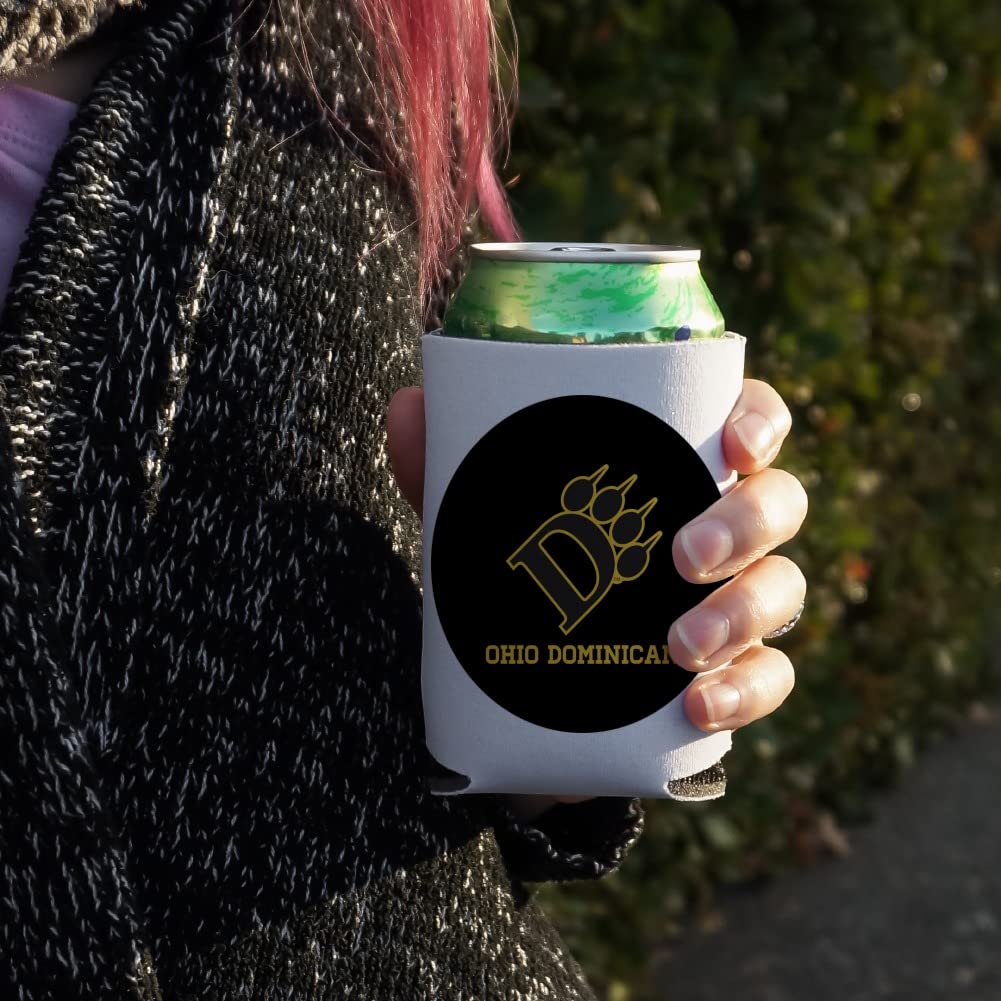 Ohio Dominican University Primary Logo Can Cooler - Drink Sleeve Hugger Collapsible Insulator - Beverage Insulated Holder