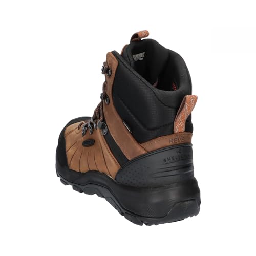 KEEN Men's Revel 4 Mid Height Polar Insulated Waterproof Snow Boots, Dark Earth/Caramel Cafe, 9.5