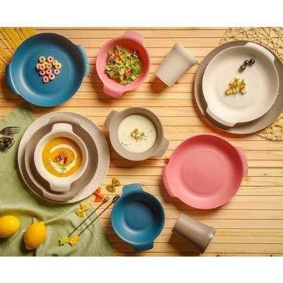 Nineware Friends Pasta Bowl 2p Set, Ivory+Gray 2p 1 Set, Dish Washer, Microwave Available, BPA Free, Stylish Color