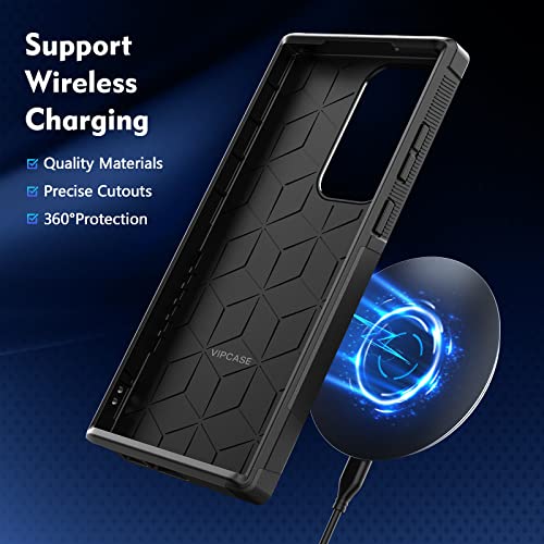 Vipcase for Samsung Galaxy S23 Ultra Case, ๐๐๐ฎ๐น ๐๐ฎ๐๐ฒ๐ฟ๐ Protection S23 Ultra Case, Military Grade Shockproof Galaxy S23 Ultra Case, Heavy Duty Samsung S23 Ultra Case 5G 6.8" 2023 - Black
