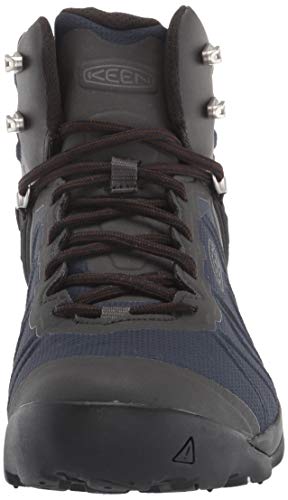 KEEN Men's Venture Mid Height Waterproof Hiking Boots, Blue Nights/Raven, 7.5