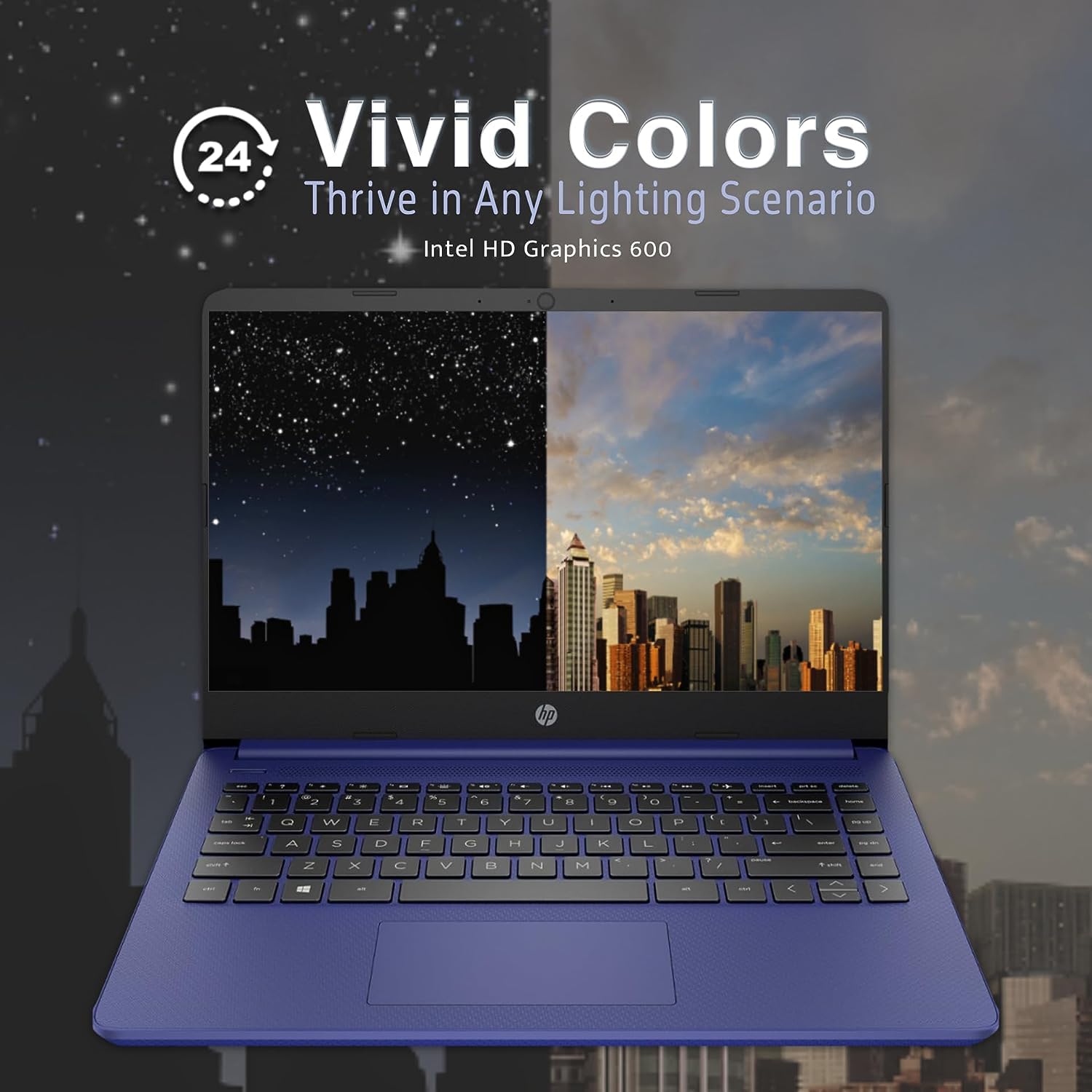 HP 2023 Newest Stream Laptop, 14" Display, Intel Celeron N4120, 4GB RAM, 64GB eMMC, Intel UHD Graphics 600, Wi-Fi, Bluetooth, Webcam, 1 Year Office 365, Windows 11 Home in S Mode, Blue