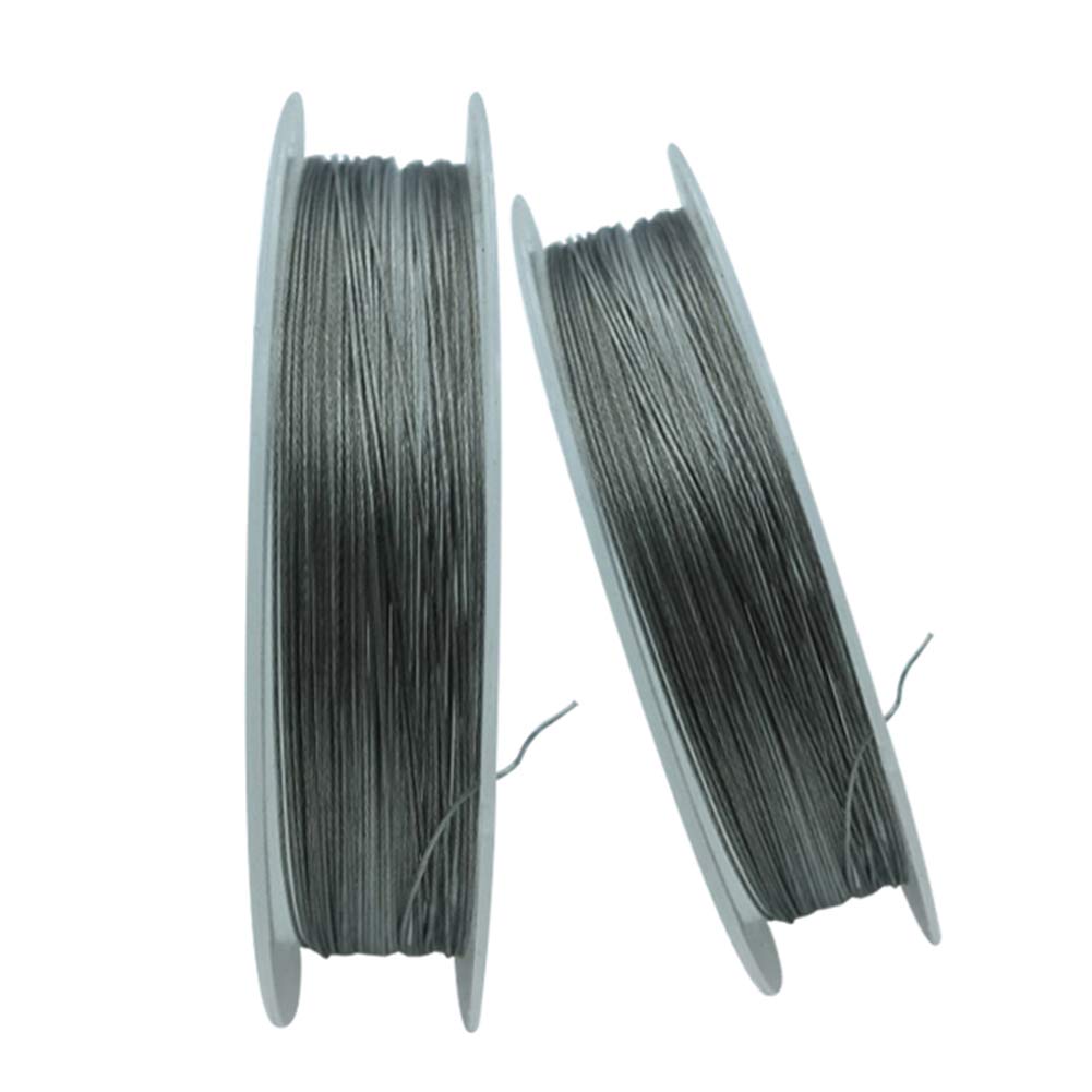 maiduoduo01 50m 7 Strands Fish Steel Line Lines Woven Leader Coating Wire Trace 0.45 mm