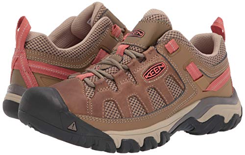 KEEN Women's Targhee Vent Low Height Breathable Hiking Shoes, Sandy/Cornstalk, 5