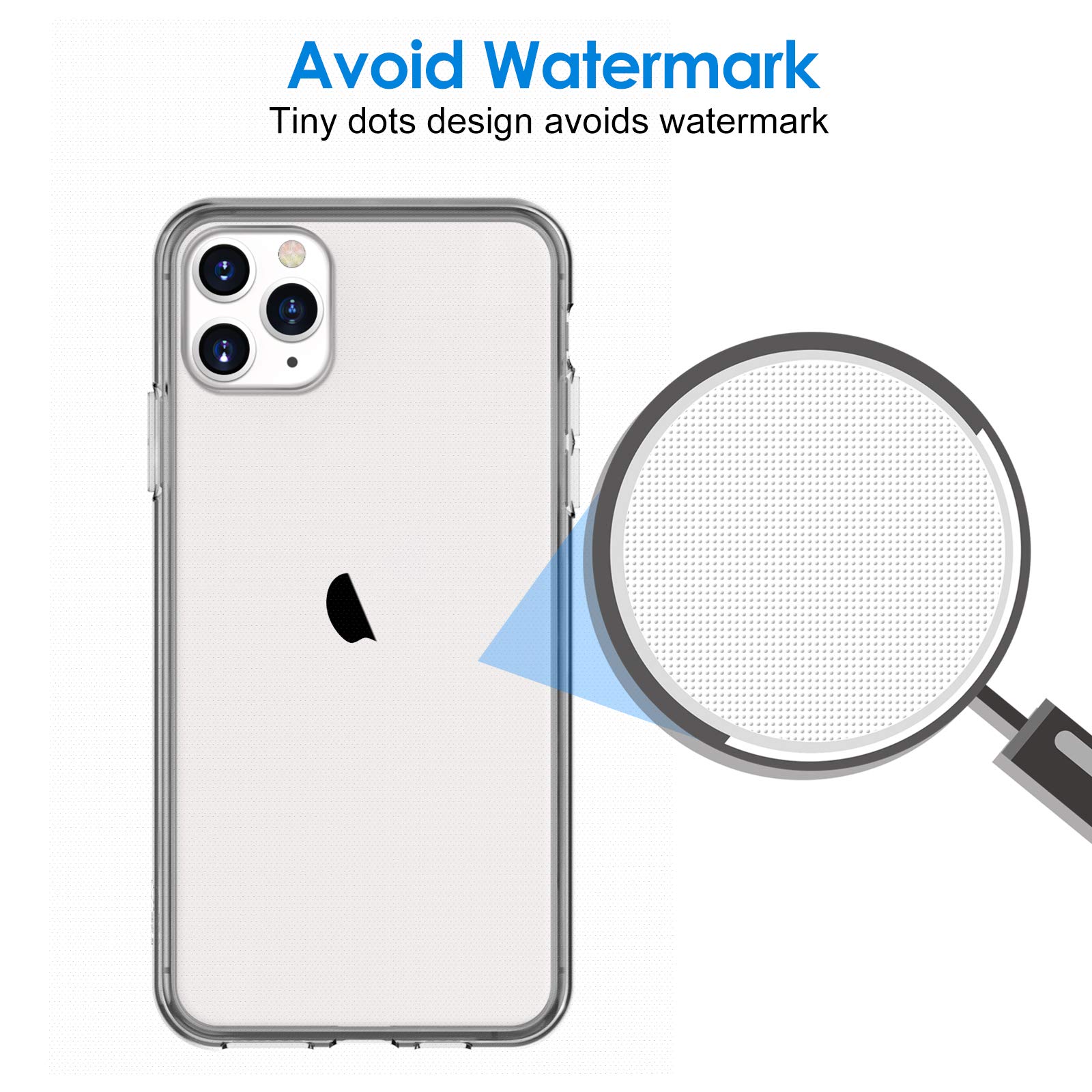 JETech Case for iPhone 11 Pro Max 6.5-Inch, Non-Yellowing Shockproof Phone Bumper Cover, Anti-Scratch Clear Back (Clear)