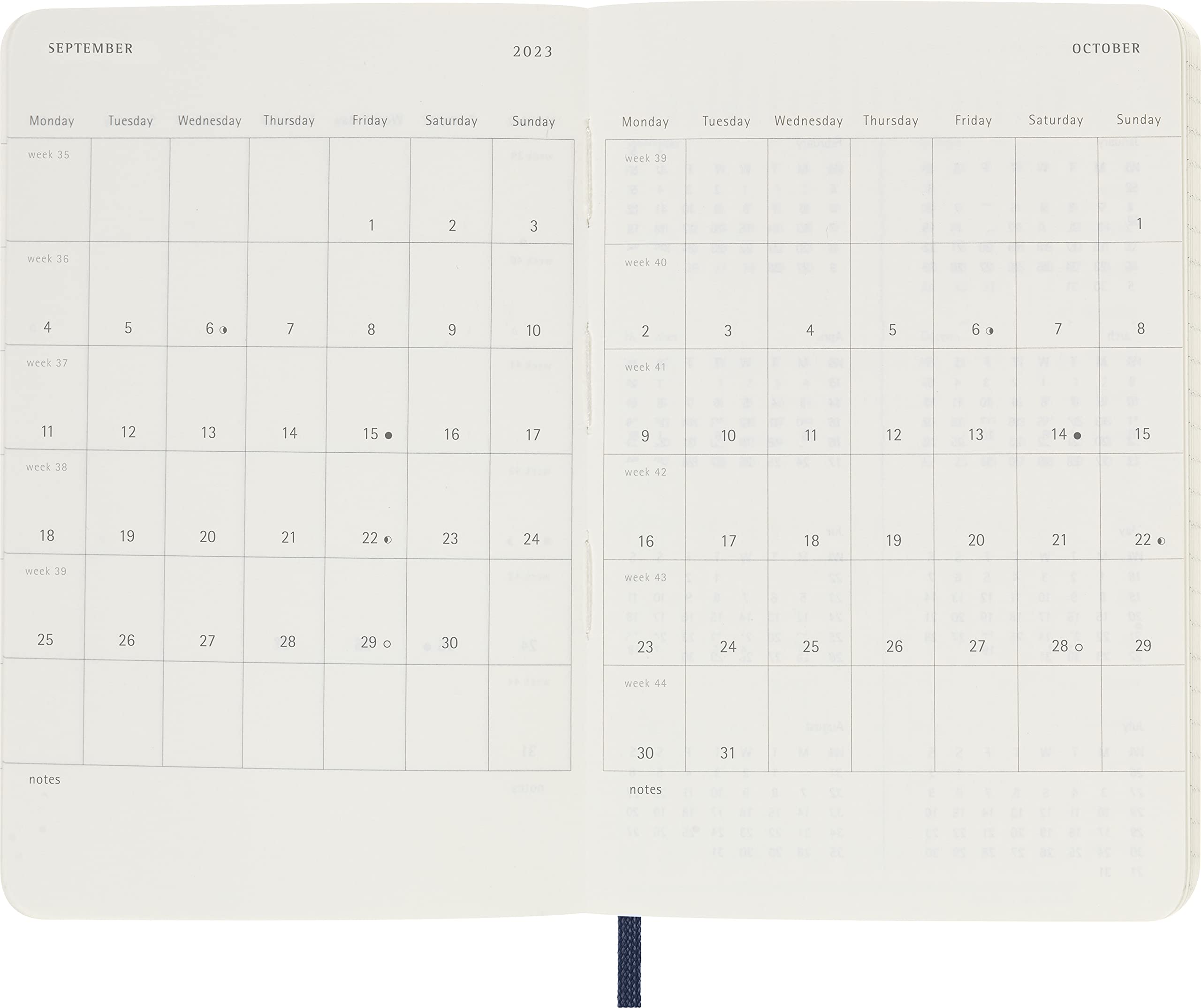 Moleskine Classic 18 Month 2022-2023 Weekly Planner, Soft Cover, Pocket (3.5" x 5.5"), Sapphire Blue