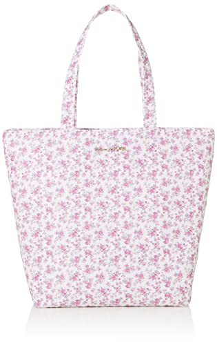 Maison de Fleur Women's Tote Bag, Water Repellent, Flower Print, M Bag, Pink
