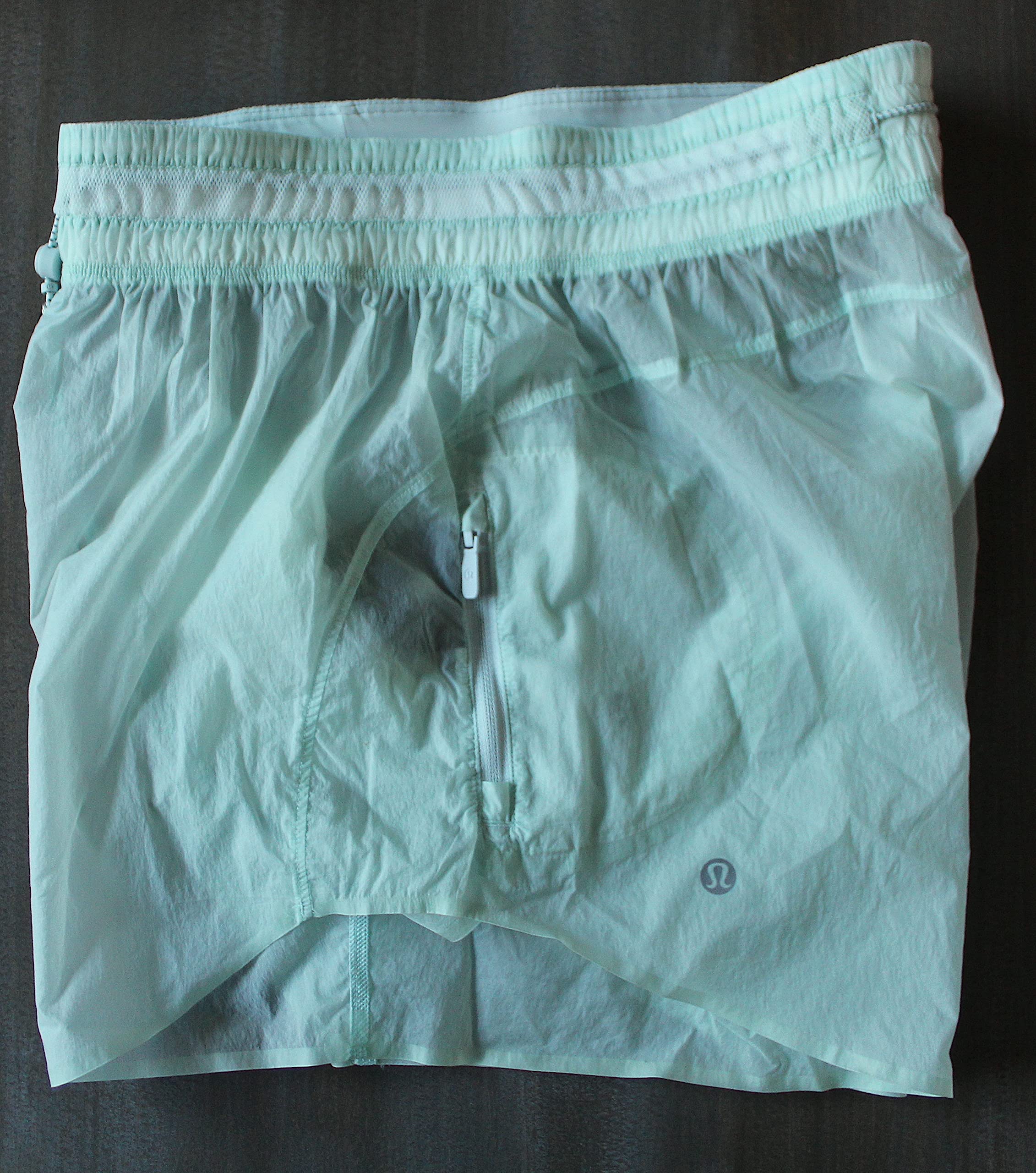 Lululemon Women's Step Out 3" High Rise Shorts Womens Size 6 Ocean Air Green Sheer Short