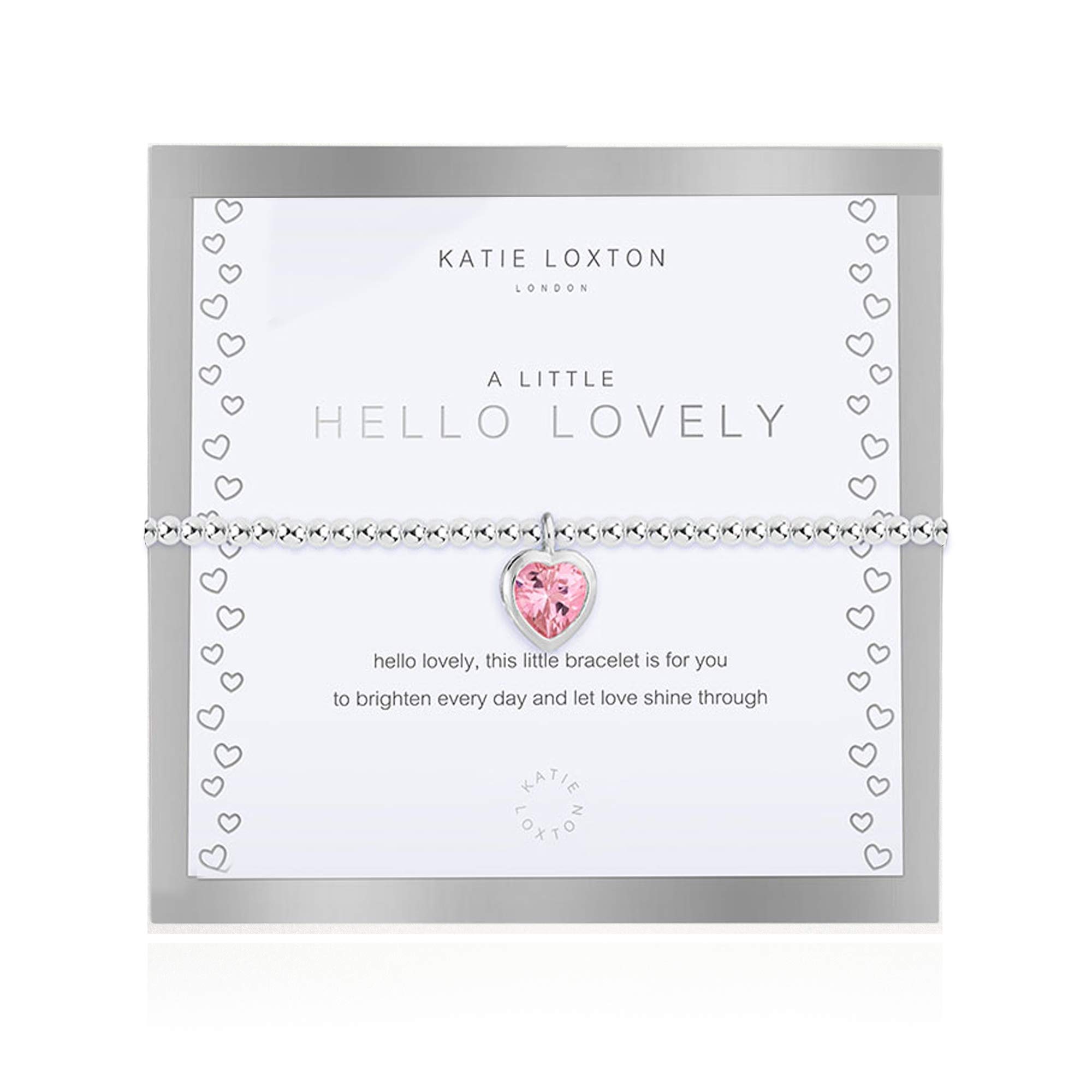 KATIE LOXTON a Little Beautifully Boxed Hello Lovely Womens Stretch Adjustable Band Fashion Charm Bracelet