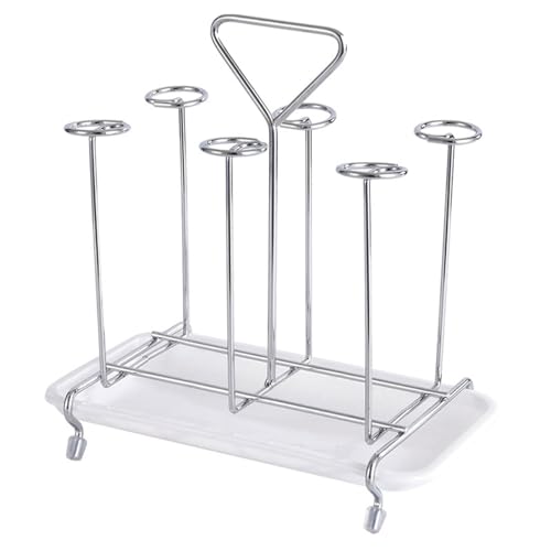 XINAJUND Simple Water Cup Drainage Rack Adjustable Cup Drainer Shelves Organized Cup Drying Stand Rack for Tabletop Desktop