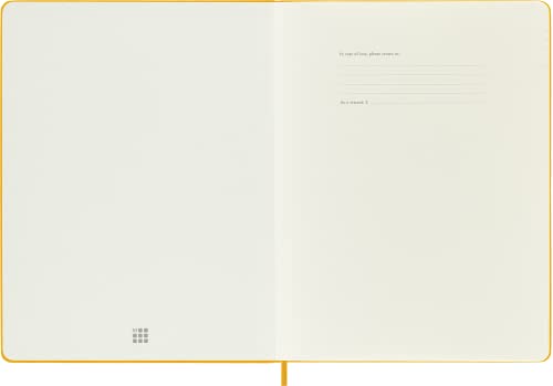 Moleskine Classic Notebook, Hard Cover, XL (7.5" x 9.5") Ruled/Lined, Orange Yellow (Silk), 192 Pages