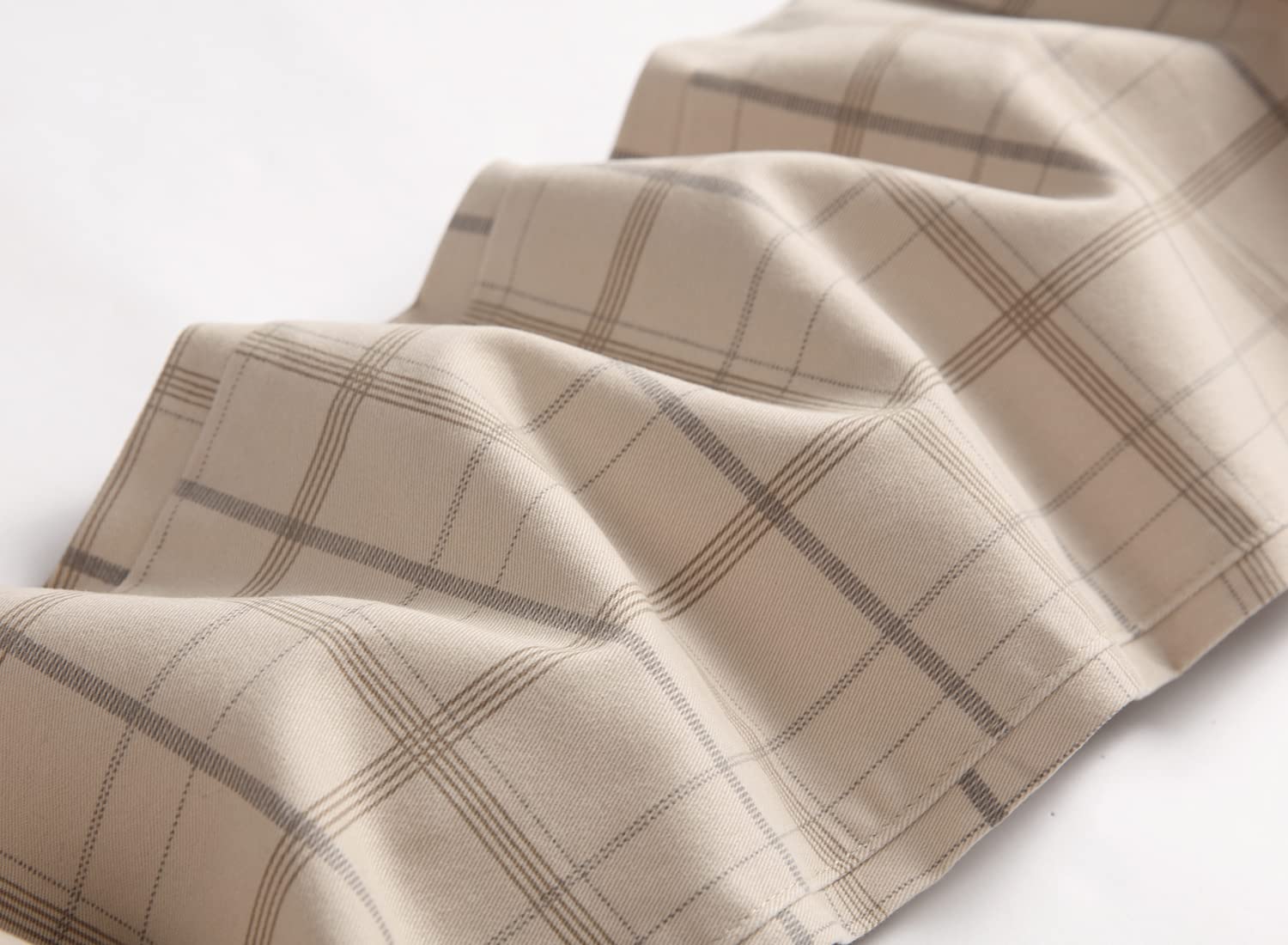 Keevoom Chinos Pants Men Light Khaki Casual Long Trousers Slim Fit Plaid Dress Pants(3303 Light Khaki,36)