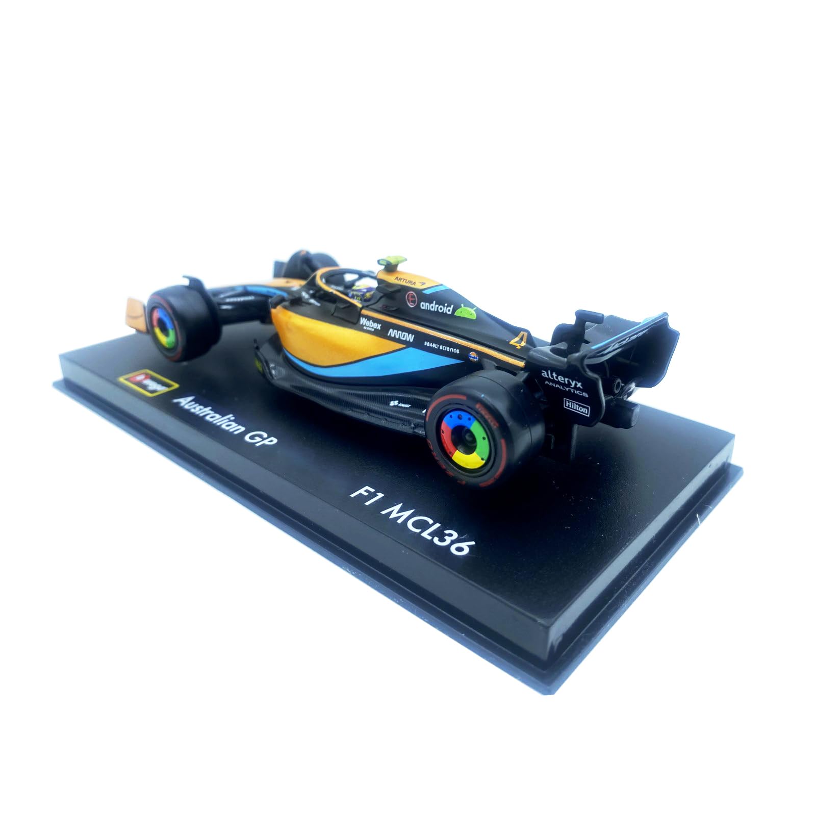 HTLNUZD Bburago 1:43 2022 F1MCL36#4 Lando Norris F1 Racing 1/43 MCL36#4 Formula One Alloy Luxury Die Cast Collection Vehicles Model Gift