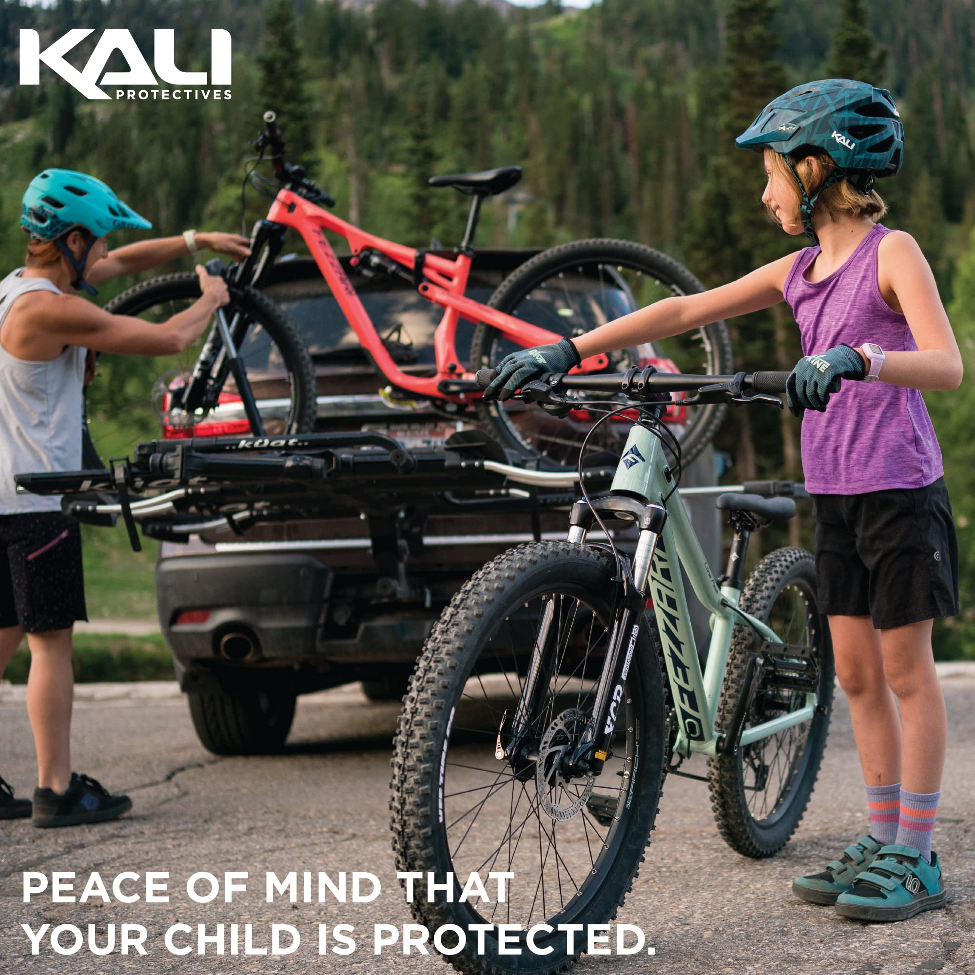 Kali Protectives Chakra Youth Bicycle Helmet; Mountain in-Mould Mountain Bike Helmet Equipped with an Integrated Visor; Dial Fit Closure System; with 21 Vents