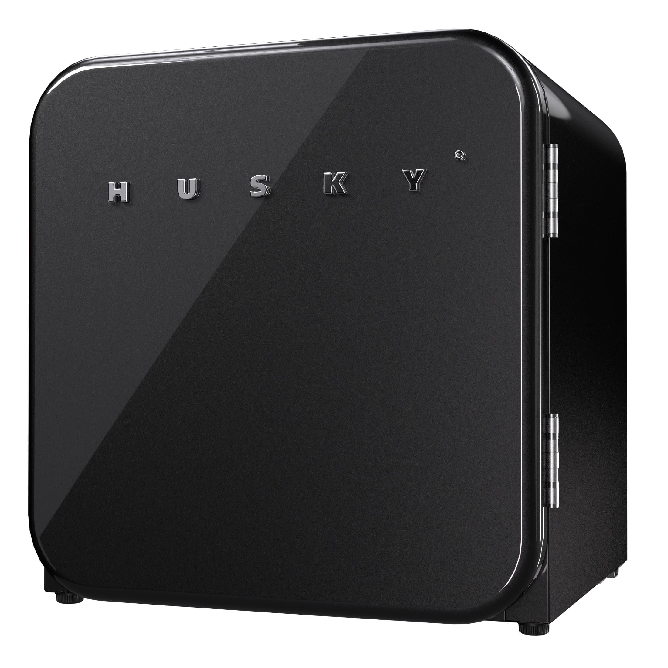 Husky Premium Retro Mini Refrigerator with 1.5 Cu.ft./43L Capacity, Countertop Mini Fridge with Reversible Door, Freestanding Mini RetroFridge for Bedroom, Bar, and Office
