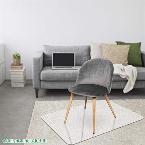 Kcelarec Office Chair Mat for Carpet,Computer Desk Chair Mat with Nail– Easy Glide Rolling Plastic Floor Mat for Office Chair on Carpet for Work, Home, Gaming (Style 2-35.43 x 47.24 x 0.08)
